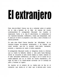 El Extranjero De Albert Camus Resumen - enfoya