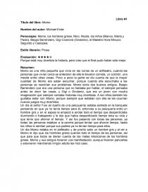 Superficial Compuesto Escalofriante resumen libro momo rincon vago pasta Casco Amargura